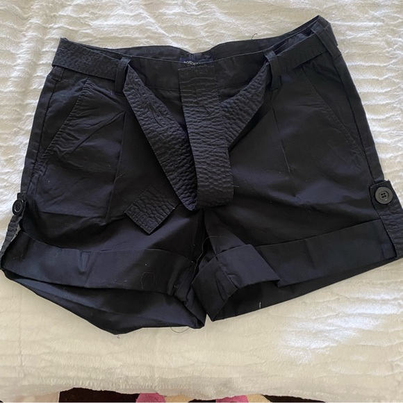 Boston Proper | Shorts | Boston Proper Black Shorts With Belt Buttoned ...
